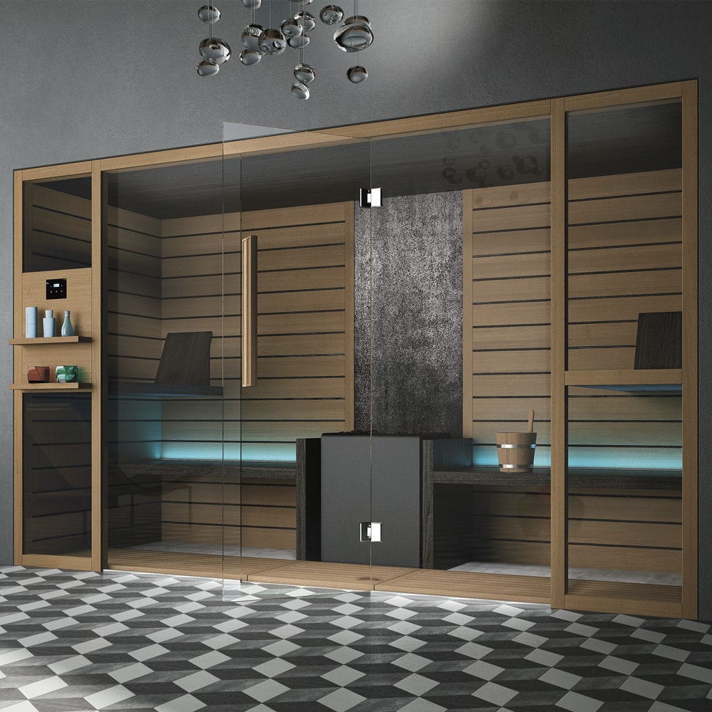 Finnische Sauna - KALIKA - HAFRO srl - für Privatgebrauch / Holz / Hartglas