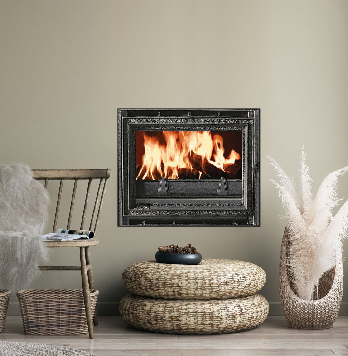 Holz-Kamineinsatz - TERTIO 76 - SUPRA FRANCE - Stahl / mit natürlicher ...