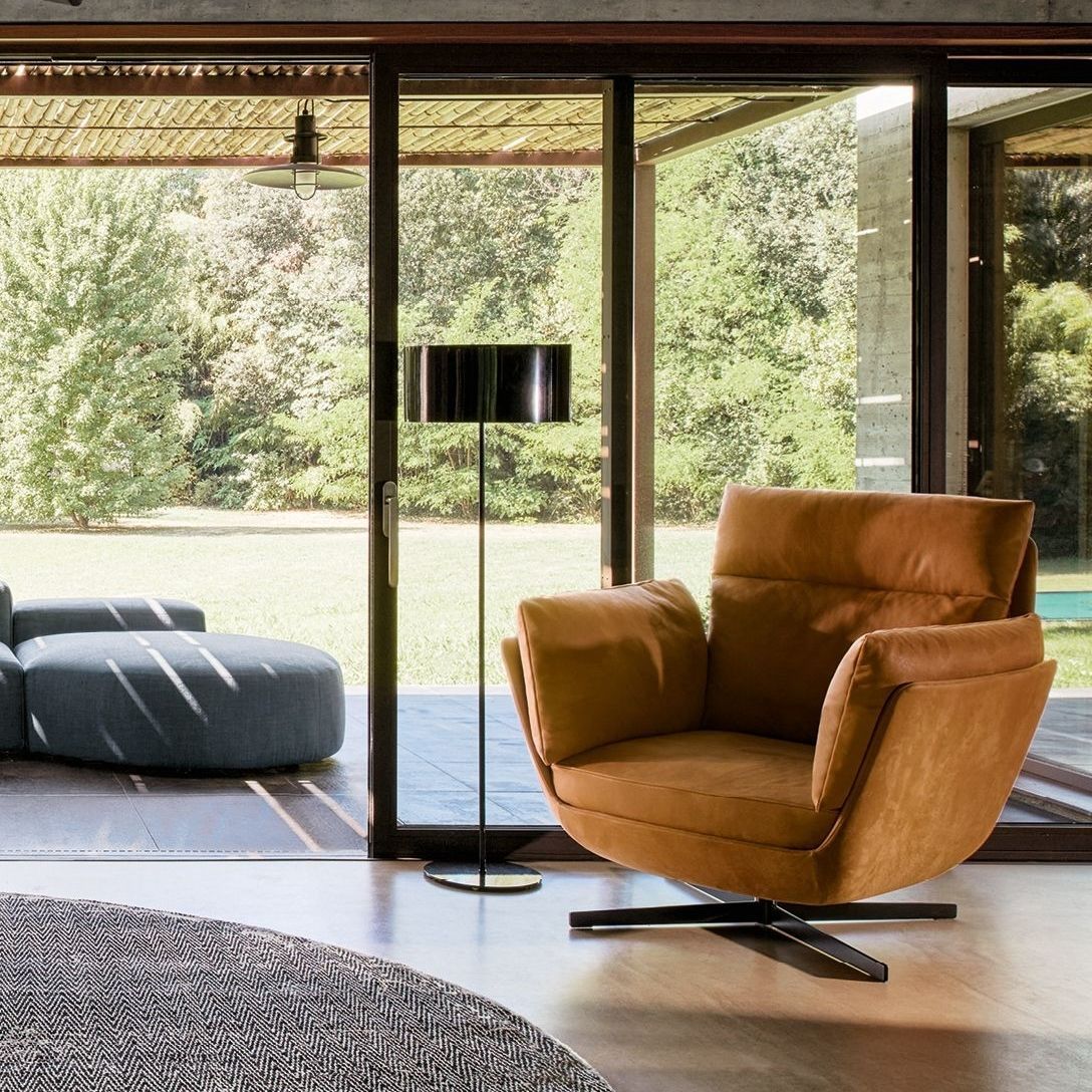 Moderner Sessel - BIGGIE - Twils - Stoff / mit Fußstütze / mit Kopfstütze