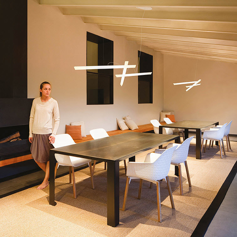 Hängelampe - Halo Lineal - VIBIA LIGHTING - Stahl / PMMA / modern