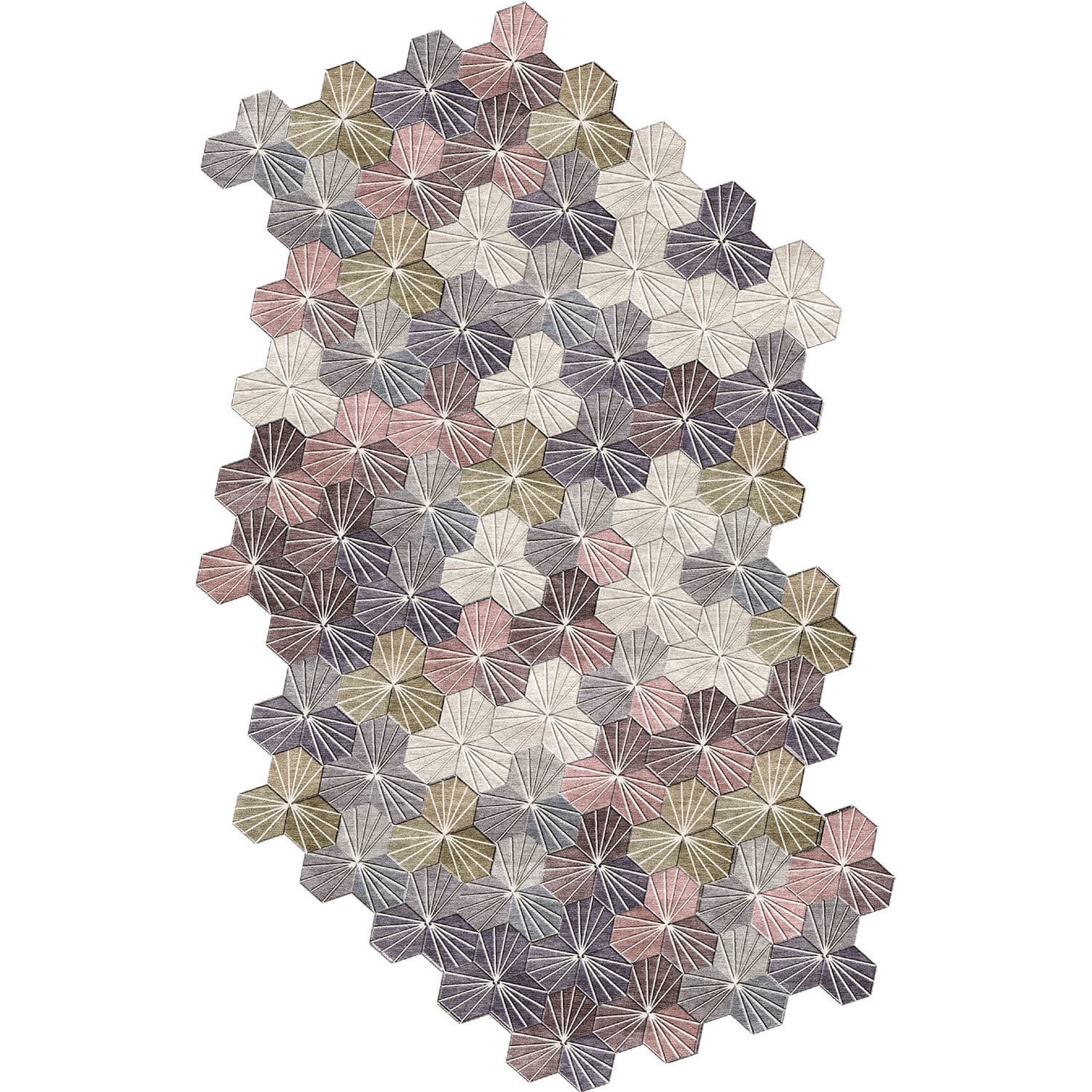 Moderner Teppich - H-CASCADE - TISCA ITALIA - Motiv / Wolle / Viskose