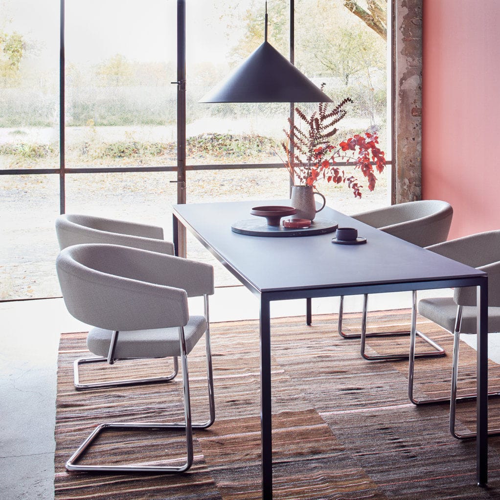 Moderner Stuhl - D9 - Tecta - für den Innenraum / Stoff / Leder