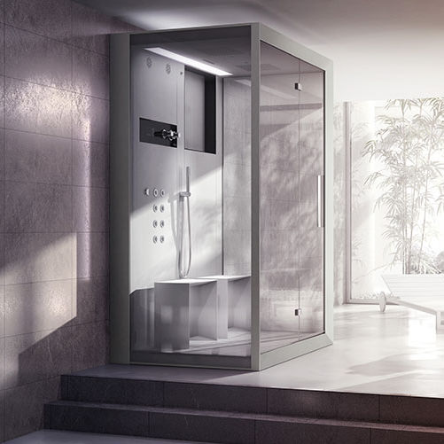 Dampfduschkabine - FRAME IN2 - Jacuzzi France - Hydromassage / Glas ...