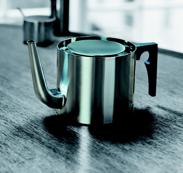 Edelstahl-Teekanne - AJ - STELTON - für Gewerbegebrauch / für Privatgebrauch