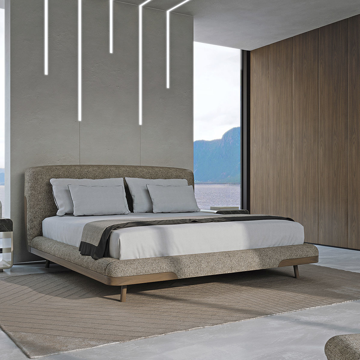 Doppelbett - Soul - TURRI - modern / Polster / gepolstertes Kopfteil