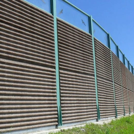 Fertigbau-Lärmschutzwand - S13 - ISOTEX SRL - modular / aus Gasbeton / Holz