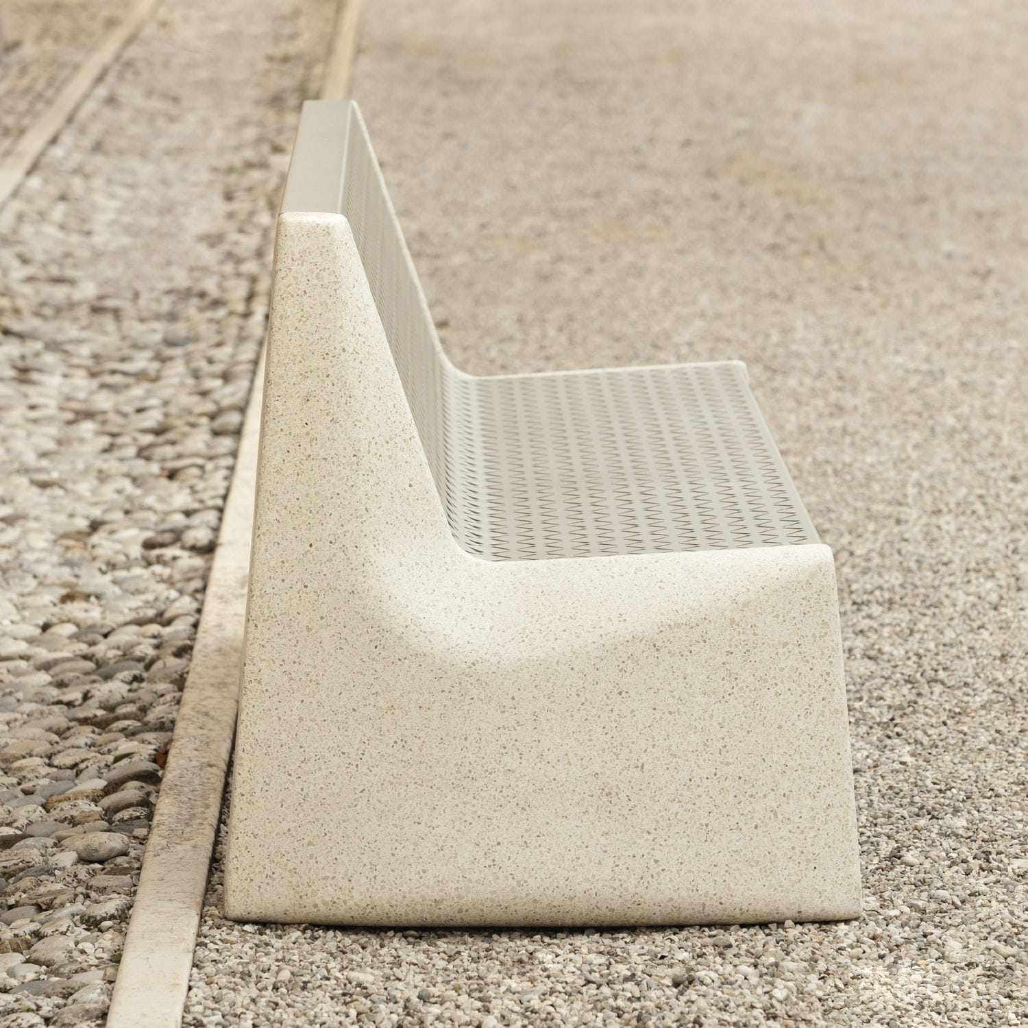 Moderne Bank - ME40 I - METALCO - aus lackiertem Stahl / Kiefer / Marmor