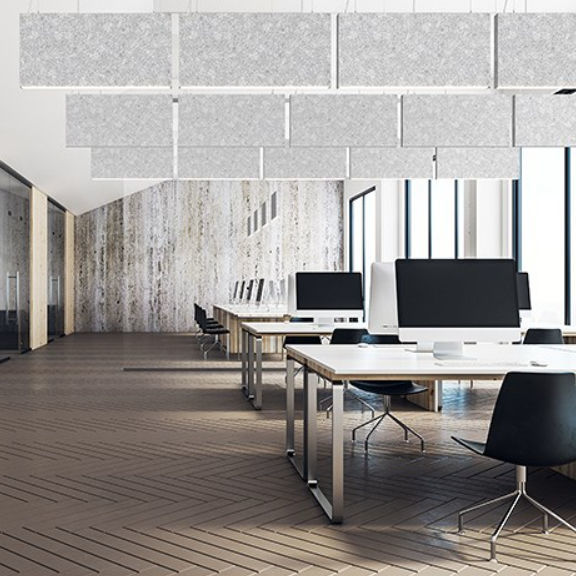 Beleuchtete Akustikplatte - FX65 SILENCE - GLAMOX - hängend / PET / Polyesterfaser