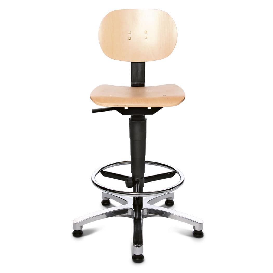 Moderner Hocker - TEC 11 - Topstar - Leder / Gestell aus Metall / mit Rollen