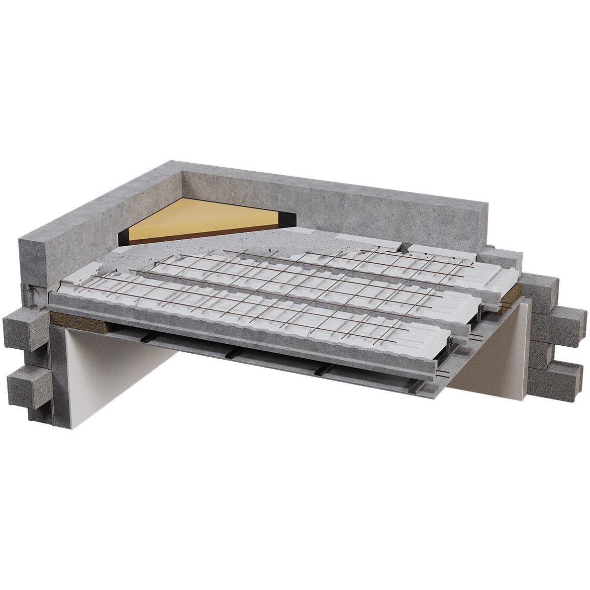 Hohlkörper-Zwischendecke - EQUATIO® TOIT-TERRASSE - RECTOR - Beton ...