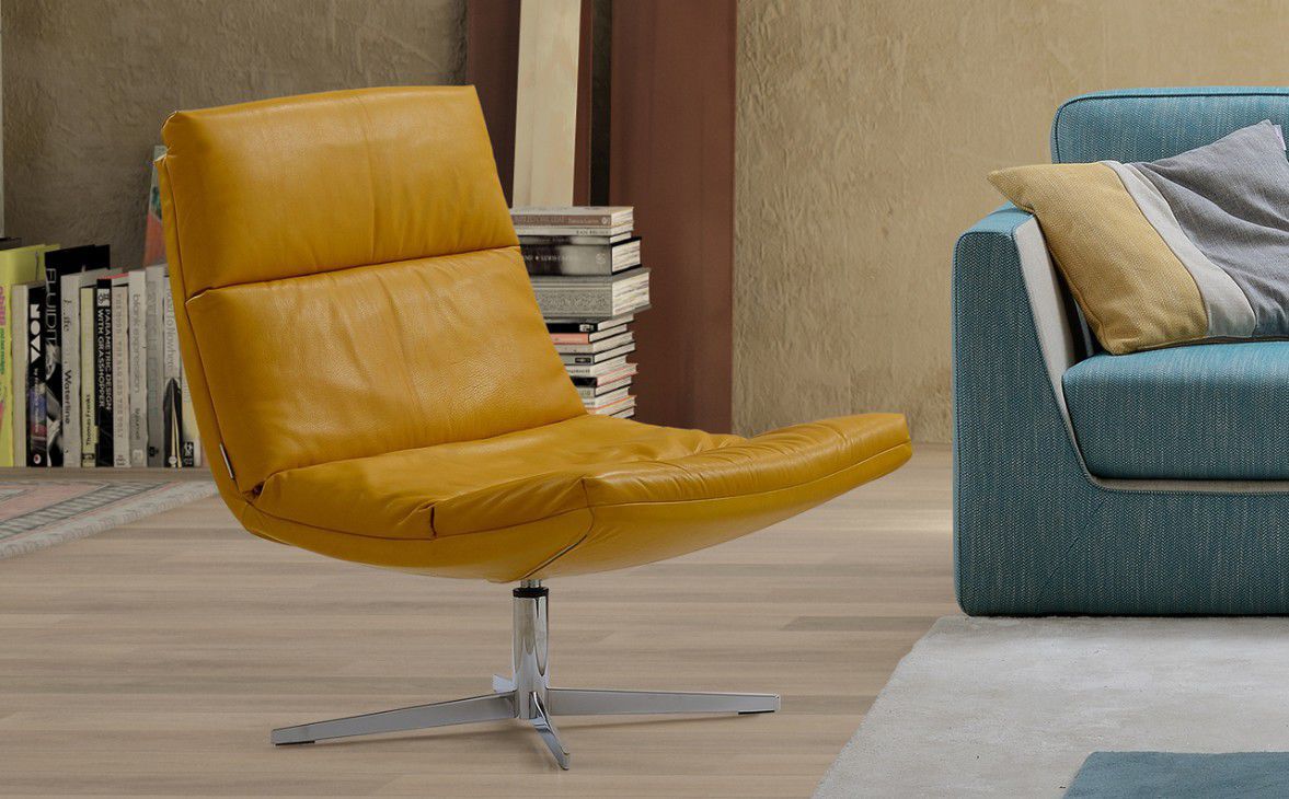 Moderner Kaminsessel - COLLINS - Alpa Salotti - Leder / Stoff ...