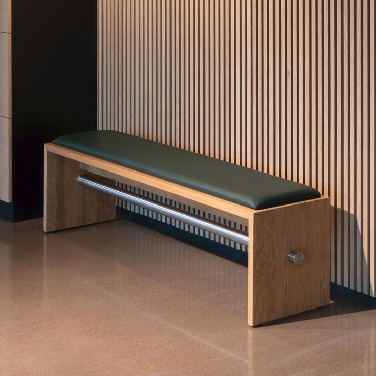 Moderne Bank - PING-PONG - Blå Station - Massivholz / Sperrholz / Edelstahl