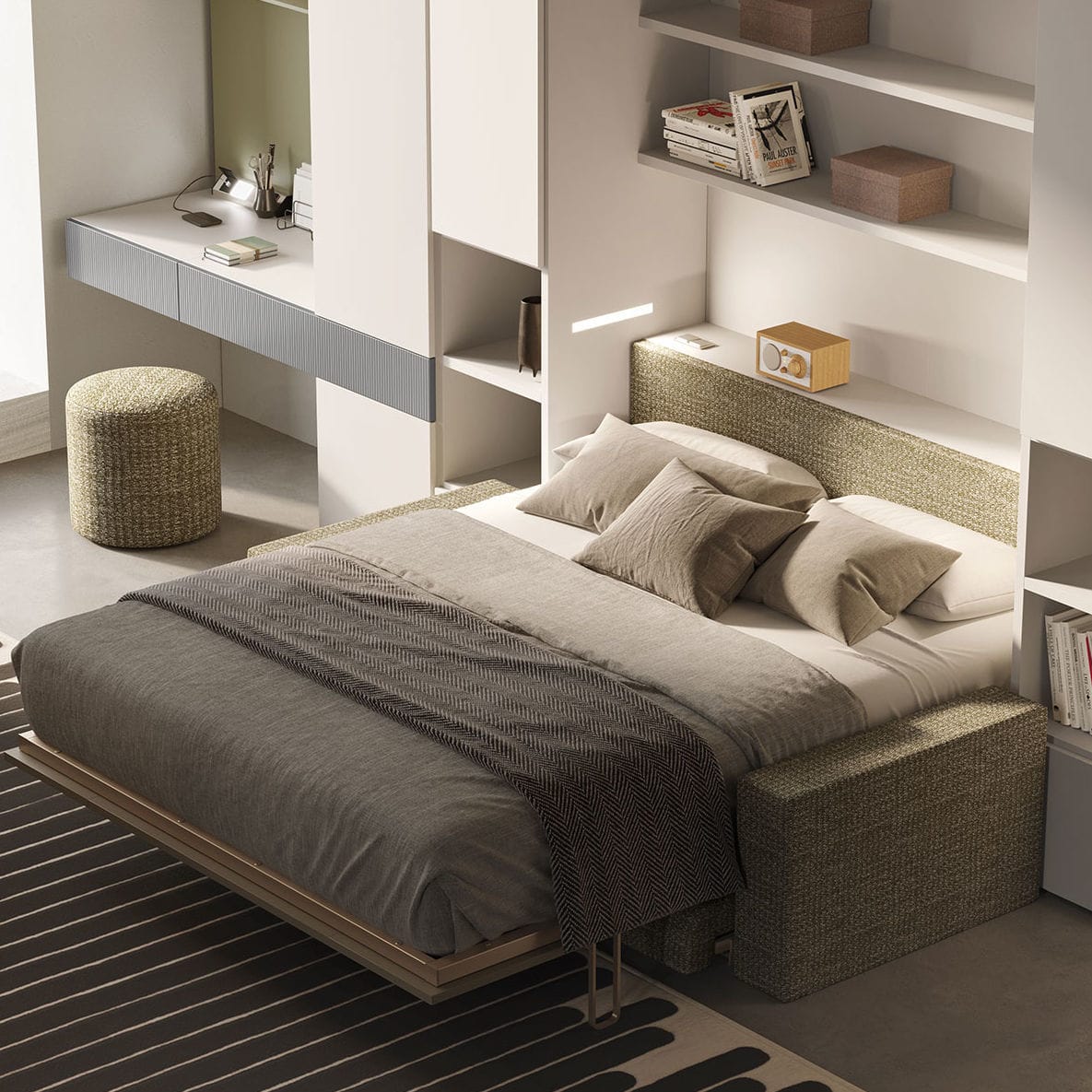 Bett mit Sofas - Im22_03 - Clever - Schrank / Doppelbett / Einpersonen