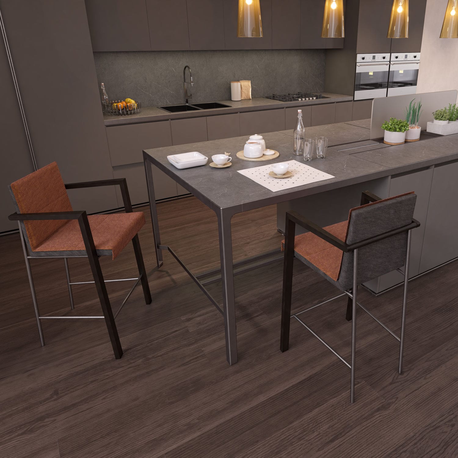 Moderner Barstuhl - STAR SYSTEM - ESTEL - für Außenbereich / für den Innenraum / Stoff