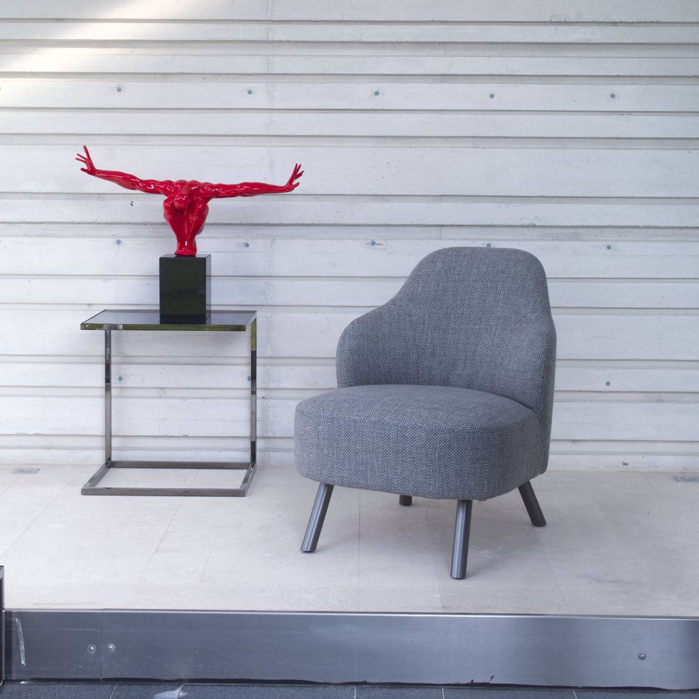 Moderner Kaminsessel - CHARLOTTE - Gyform - Stoff / grau