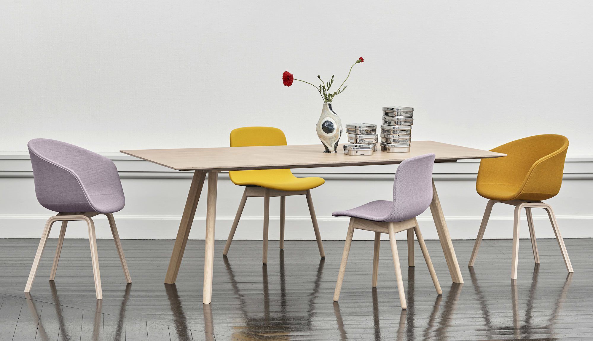 Moderner Esstisch - CPH30 - Hay a/s - Eiche / Linoleum / rechteckig