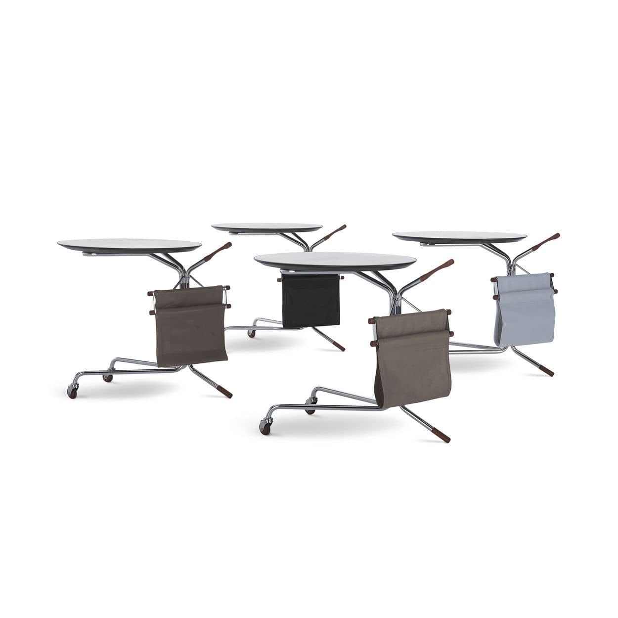 Moderner Beistelltisch - SINGLE - i4 MARIANI - Leder / Gestell aus ...