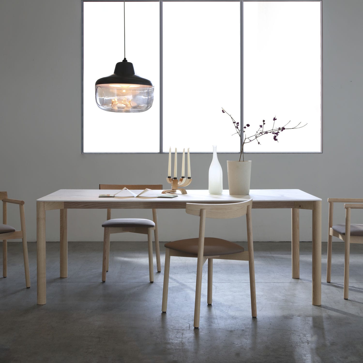 Moderner Tisch - RADIUS - I.T.F. DESIGN SRL - Massivholz / Esche / Keramik
