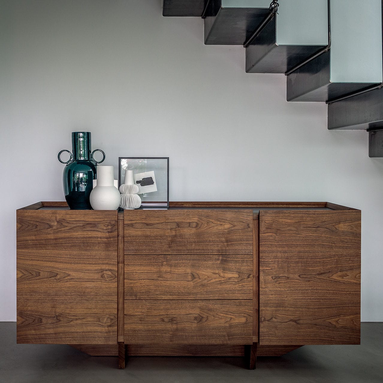 Modernes Sideboard - PANDORA - RIVA 1920 - Eiche / Nussbaum / Kirschbaum