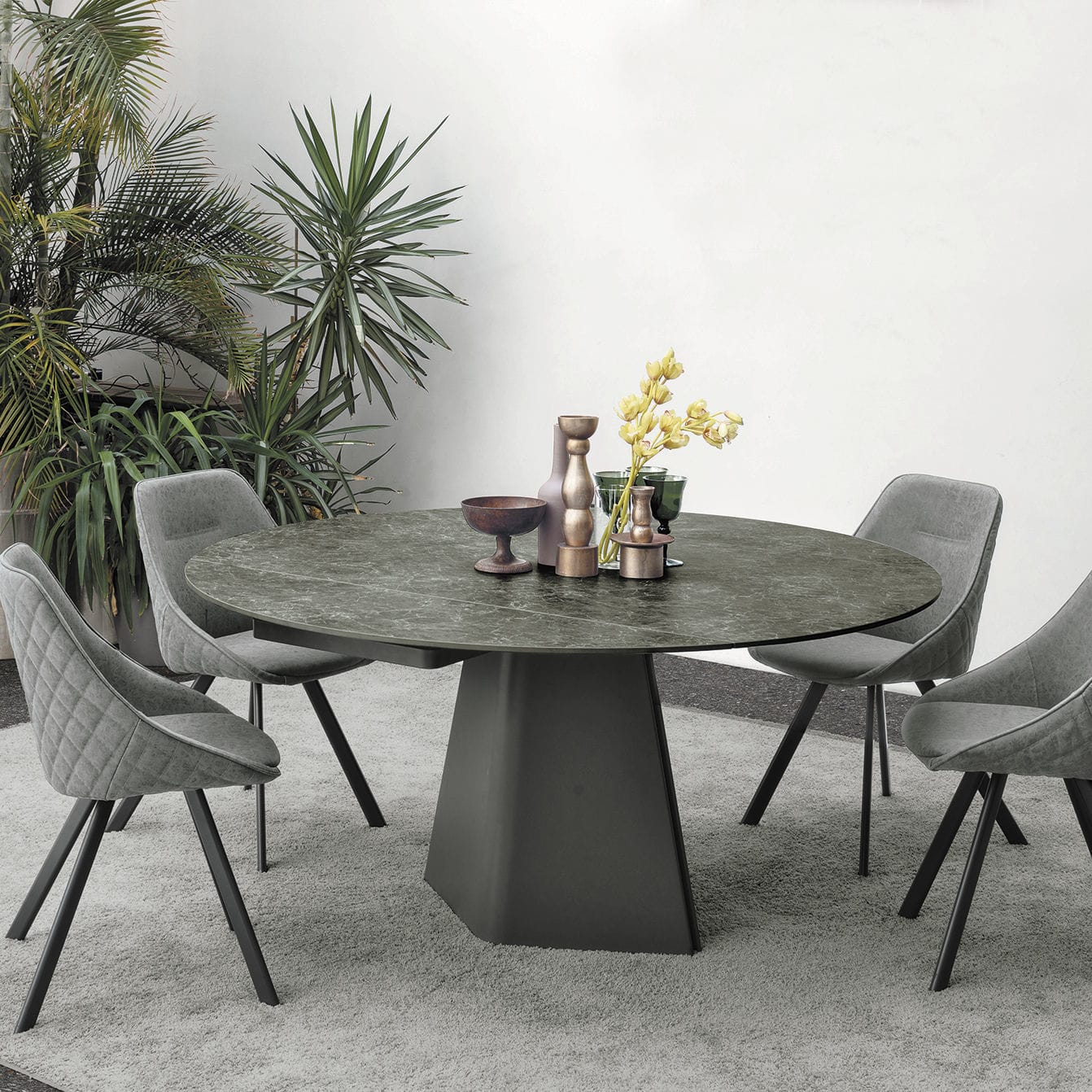 Moderner Tisch - TAY 160 - Target Point - Feinsteinzeug / Gestell aus ...
