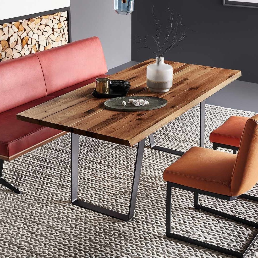 Moderner Esstisch - T1020 - Koinor - Massivholz / Gestell aus Metall ...