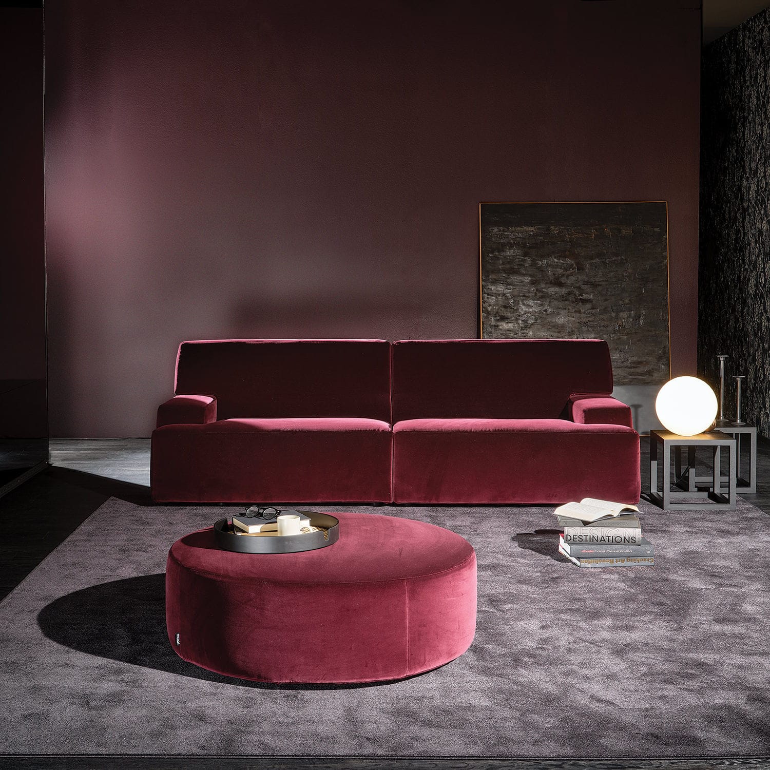 Kompaktes Sofa - BRERA - Mussi Italy - modern / für Wohnzimmer / Stoff