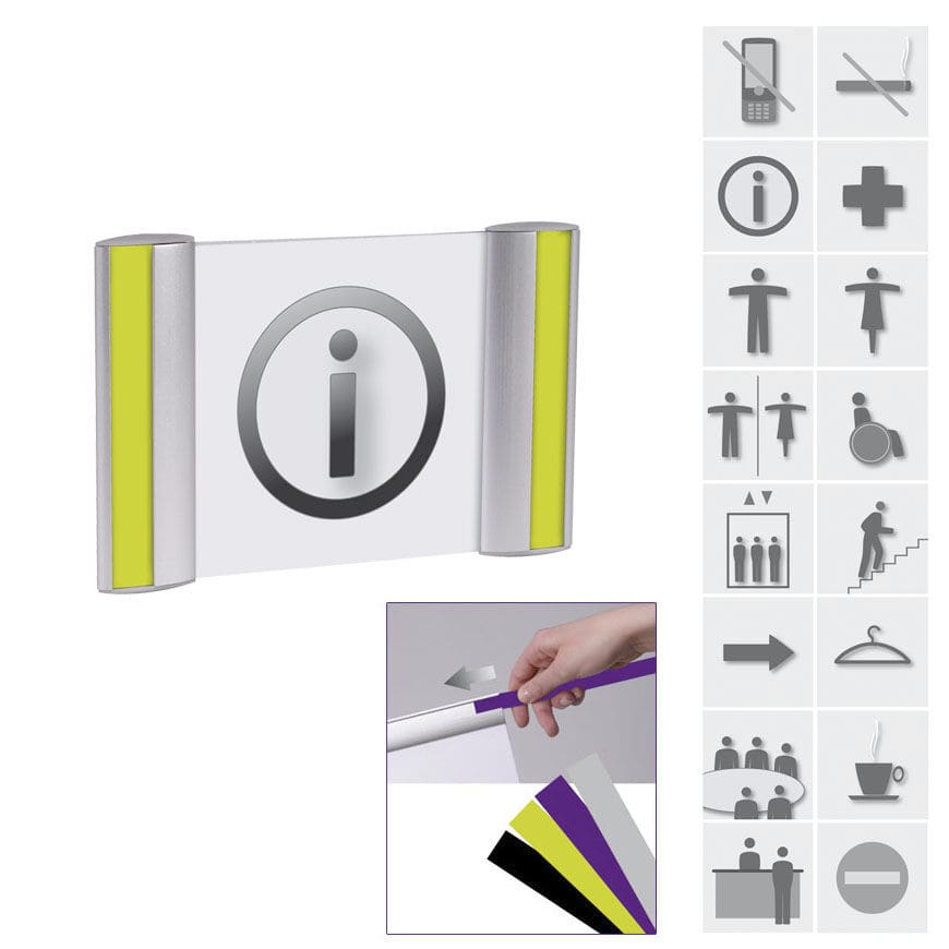 Tür-Piktogramm / Aluminium - SIGNPICTO - ALBA - Innenraum