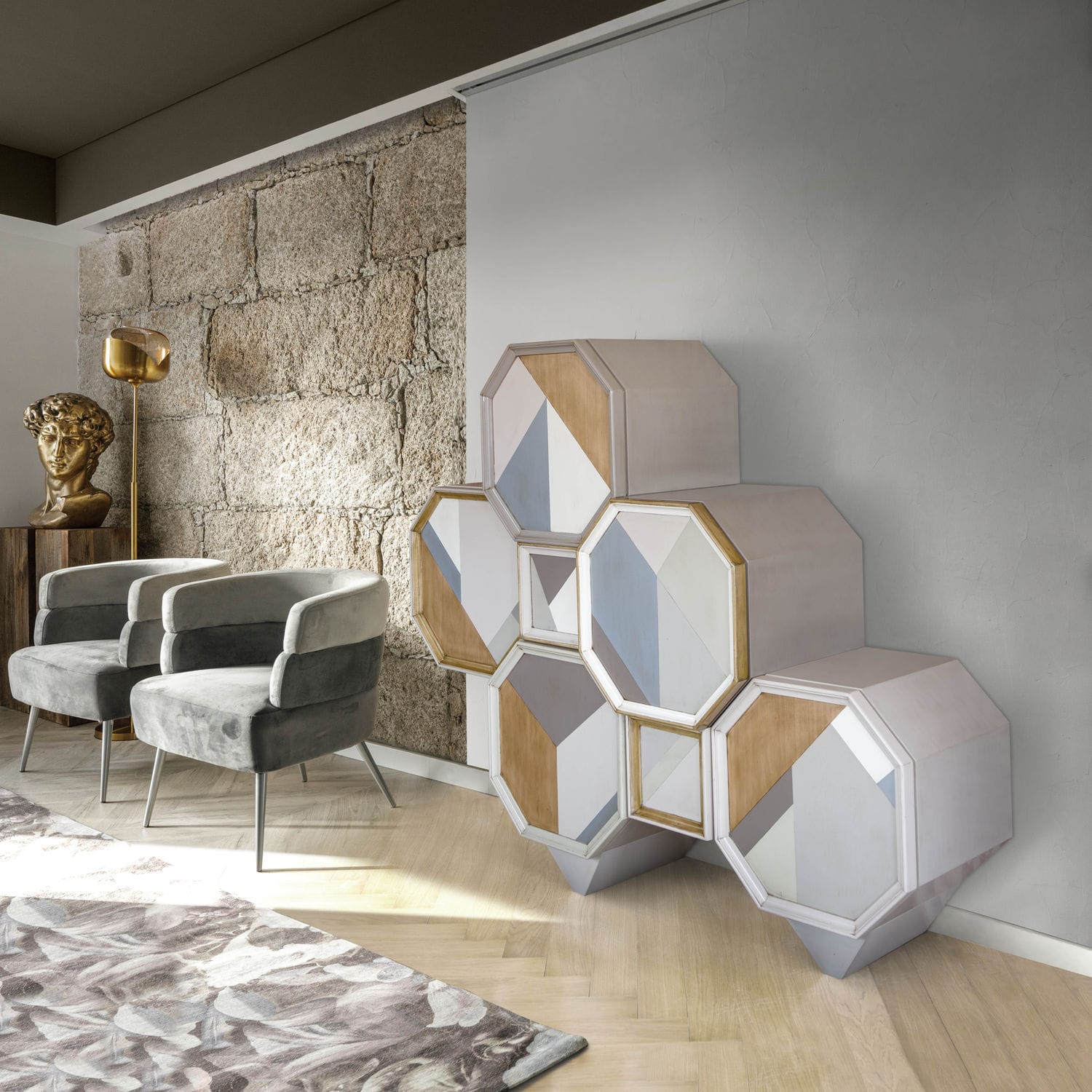 Hohes Sideboard - OTTO - LOLA GLAMOUR - originelles Design / Holz / mit ...