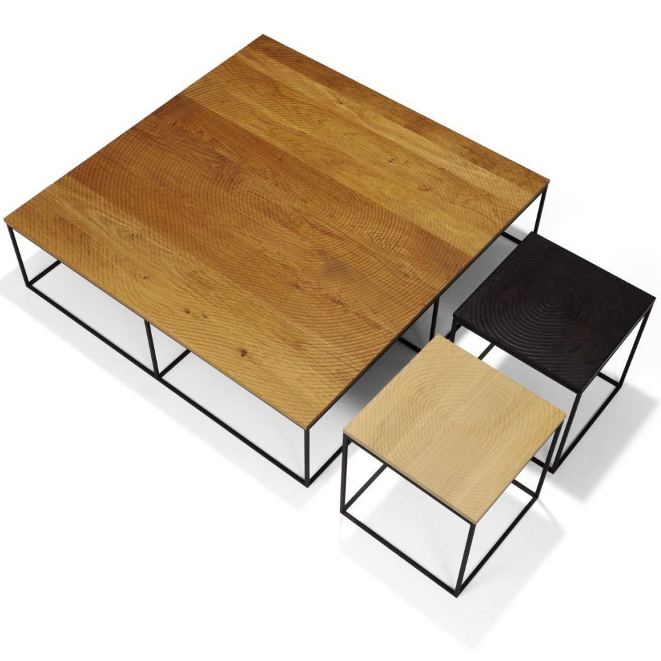 Moderner Couchtisch - LOG - Linteloo - Eiche / Gestell aus ...