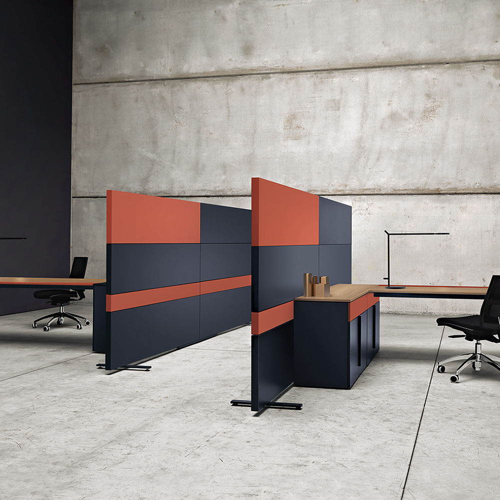 Abnehmbare Trennwand - K_WORD - Manerba - Laminat / Büro / Akustik