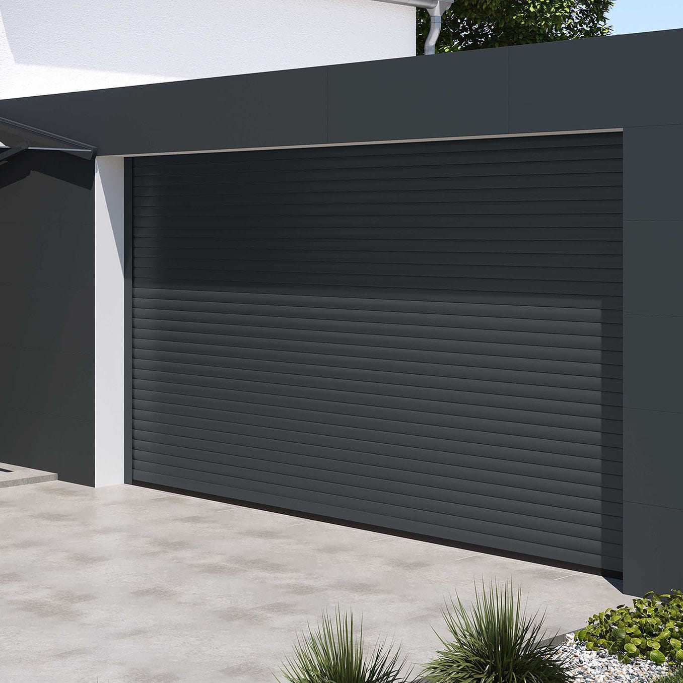 Roll-Garagentor - RD 55 - heroal - Aluminium / automatisch