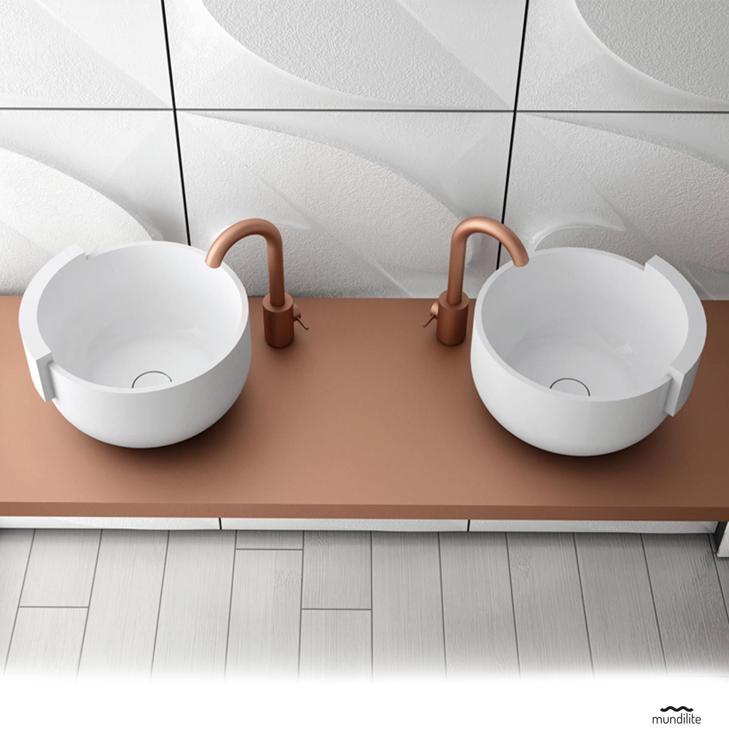 Aufsatzwaschbecken / rund / Mineralwerkstoff / modern - VERONAPLUS ...