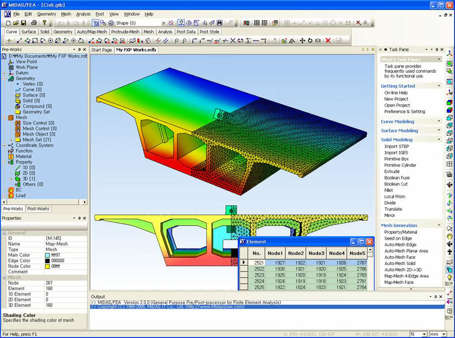 Modellierungssoftware - MIDAS FEA - MIDASIT - für Betonkonstruktion / 2D