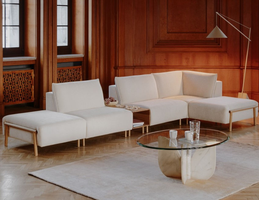 Modulsofa - LE JARDIN - SEANROYALE - modern / Stoff / weiß