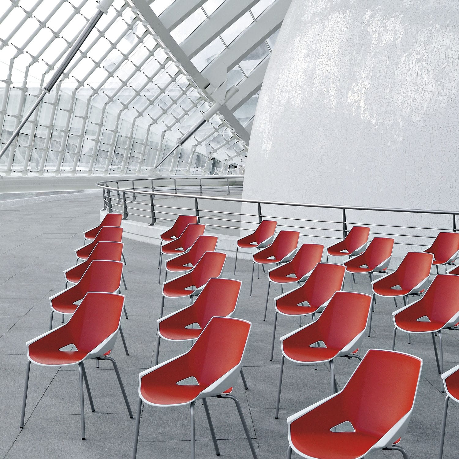 Moderner Besucherstuhl - VIVA - Actiu - Kunststoff / Contract / Stapel