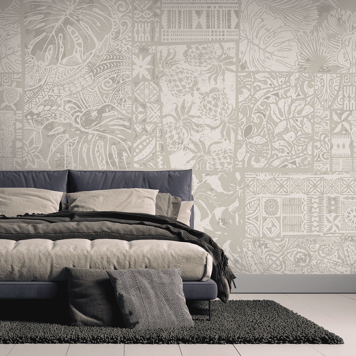 Moderne Tapete - HONOLULU HN2385 - LGD01 décor mural sur mesure ...