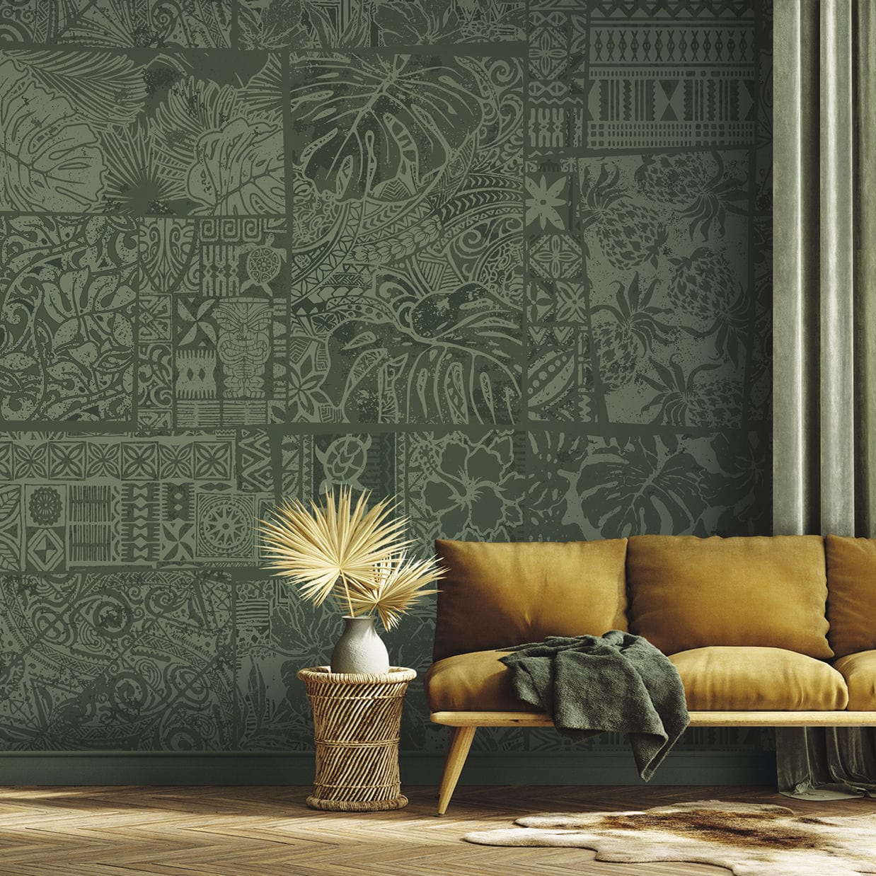Moderne Tapete - HONOLULU HN9107 - LGD01 décor mural sur mesure ...