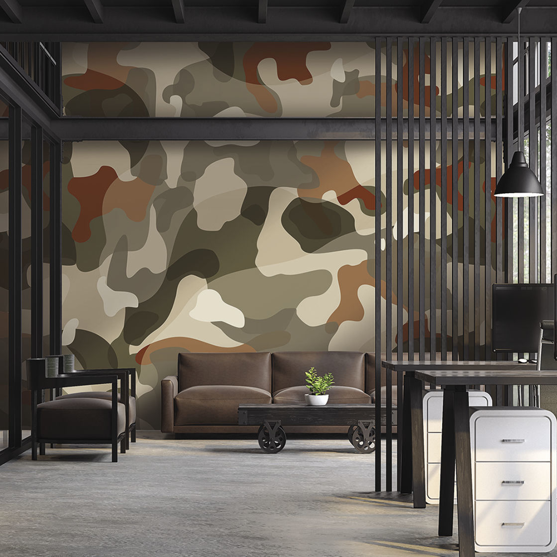 Moderne Tapete - CAMOUFLA - LGD01 décor mural sur mesure - abstraktes ...