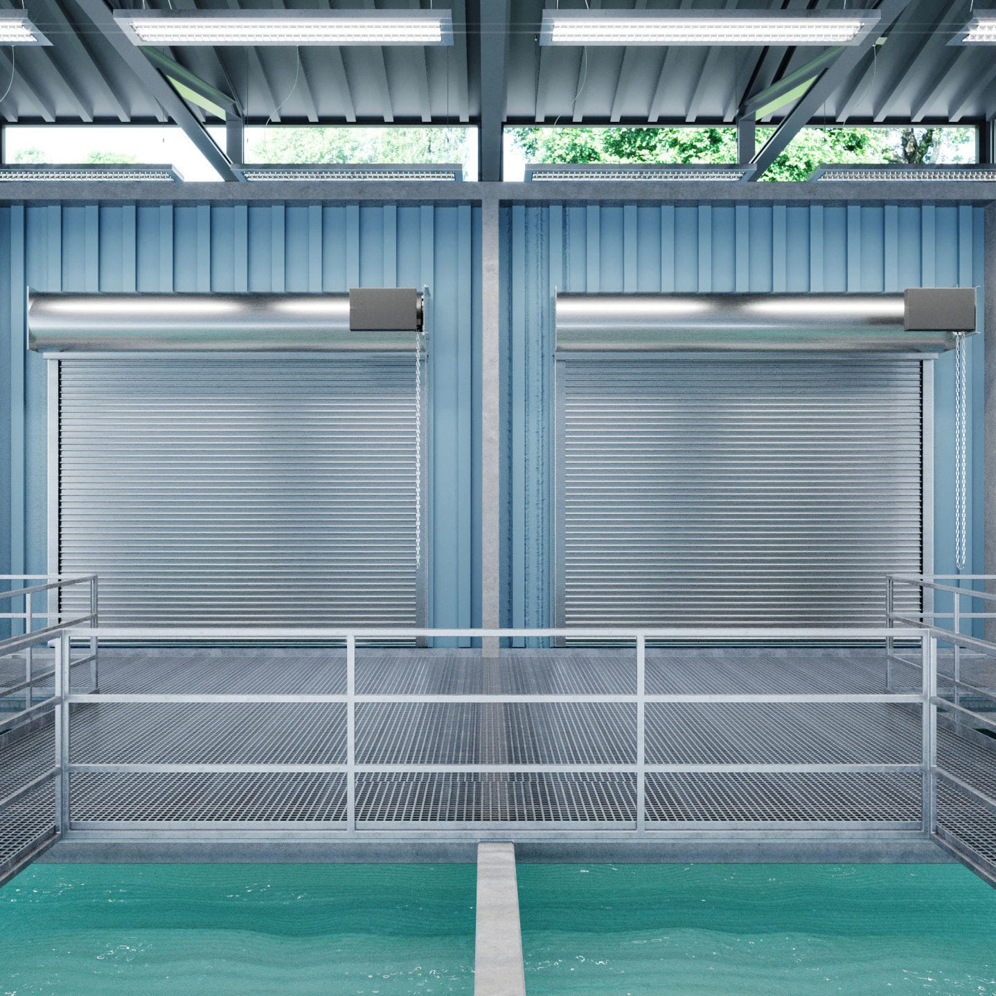 Industrie-Rolltor - ESD series - Cornell - Edelstahl / Sicherheit / Flucht