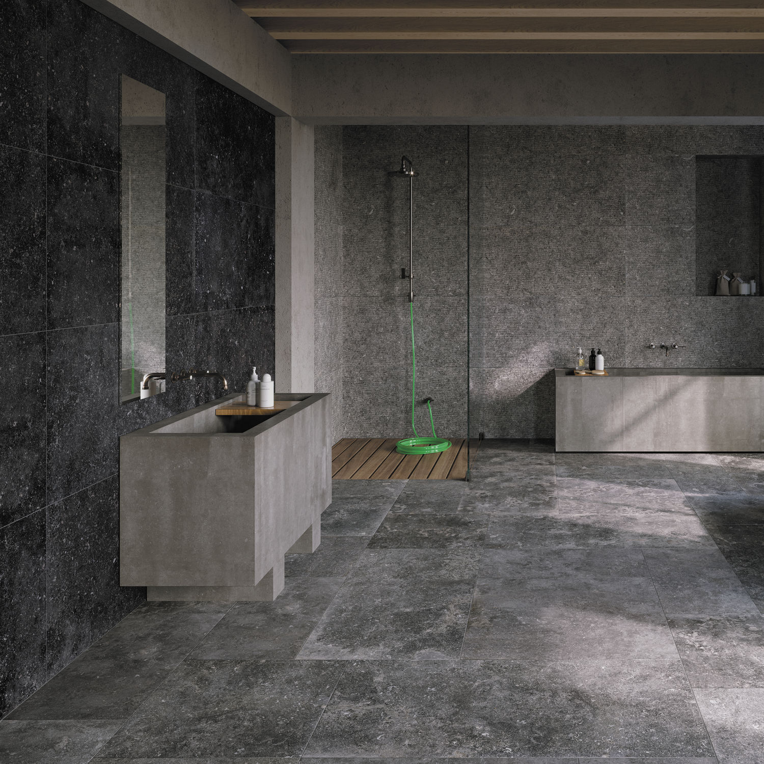 Fliesen für den Innenraum - UNIQUE BLEU - EMILGROUP - für Außenbereich / für Wohnzimmer / für Küche