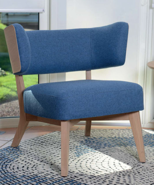 Moderner Kaminsessel - LYLA - Perrouin Sièges - Stoff / Eiche / Farbe ...