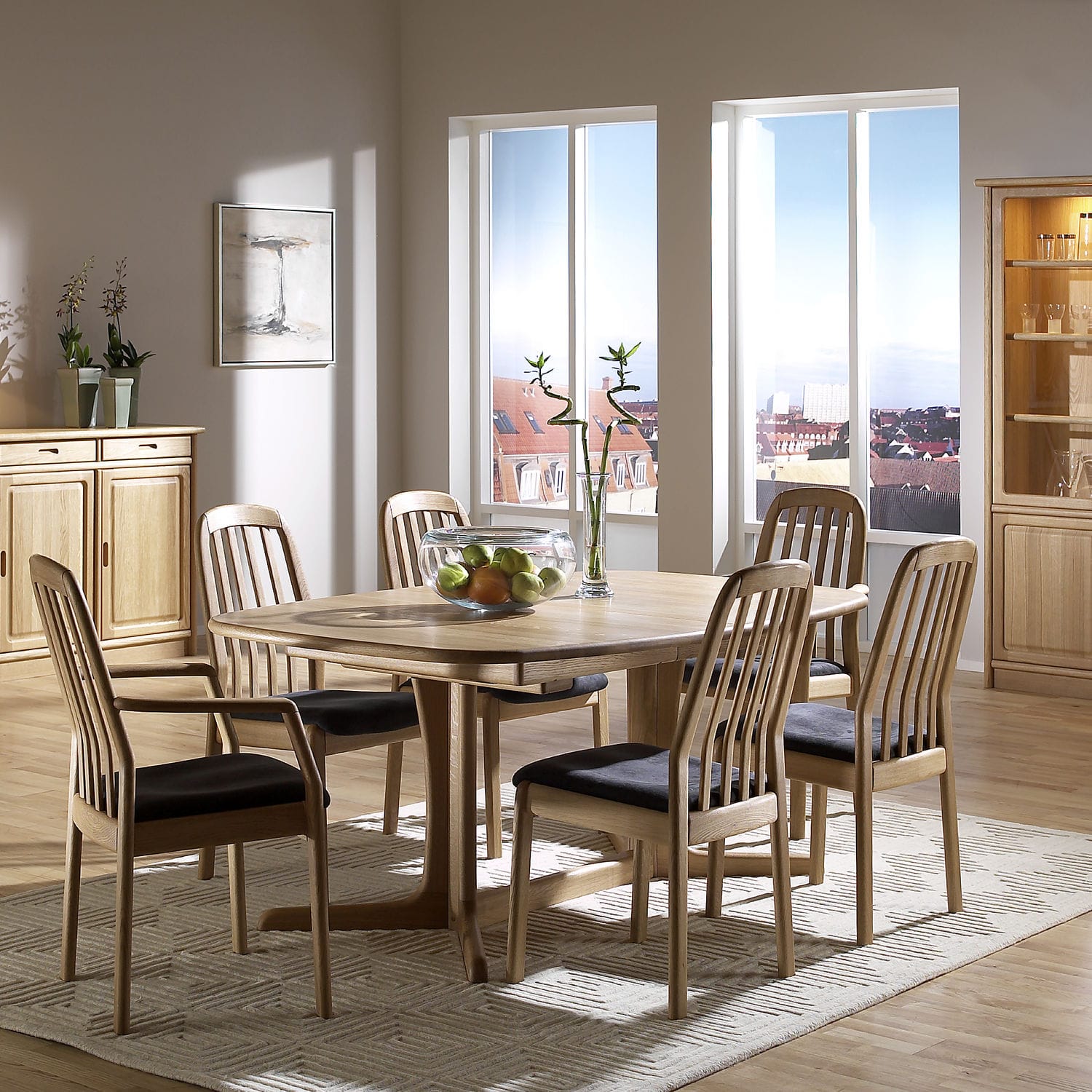 Esstisch / skandinavisches Design - 9244B - dyrlund - Eiche / Gestell ...