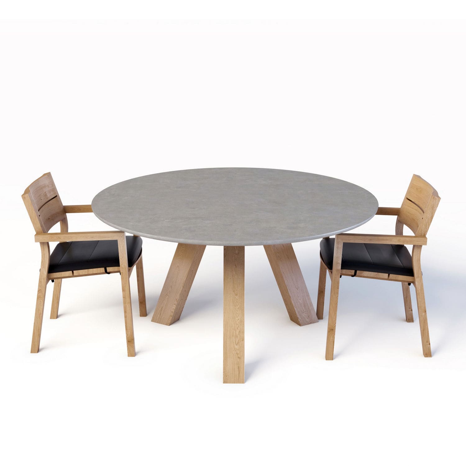 Moderner Tisch - Round Up 30001 - A Amop Synergies - Beton / Gestell ...