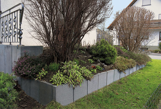 Massiv-Betonstein - L - Kronimus AG Betonsteinwerke - für Stützmauer