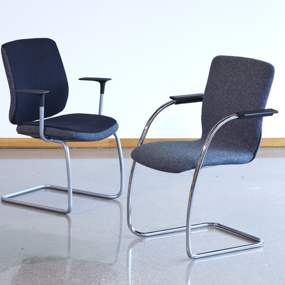 Moderner Konferenzstuhl - GO - Orange Box - Stoff / Leder / Polster