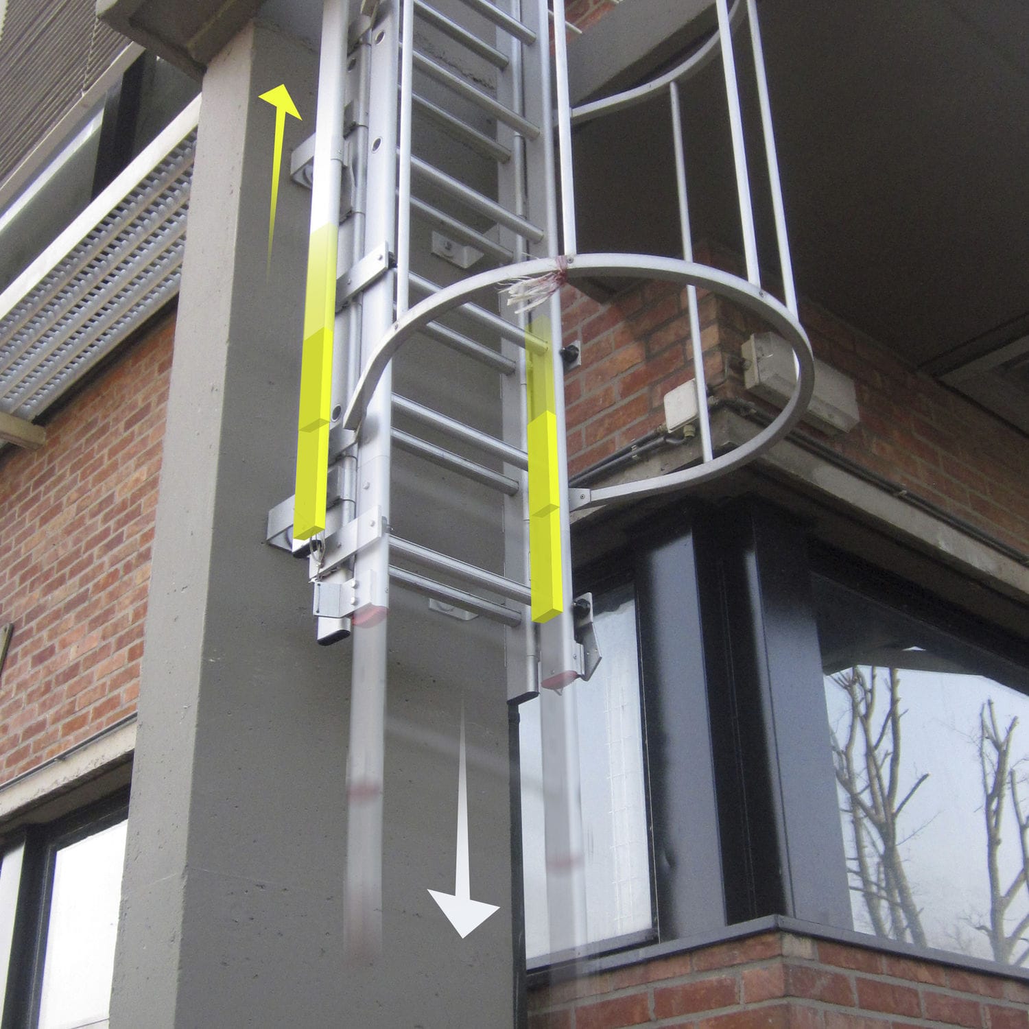 Professionelle Leiter / Schiebe - DROP-DOWN - JOMY - Aluminium