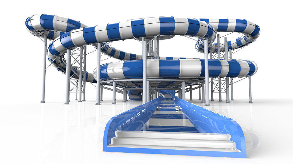Drehende Rutsche - SPACE RACE - Polin Waterparks - für Aquapark / mit ...