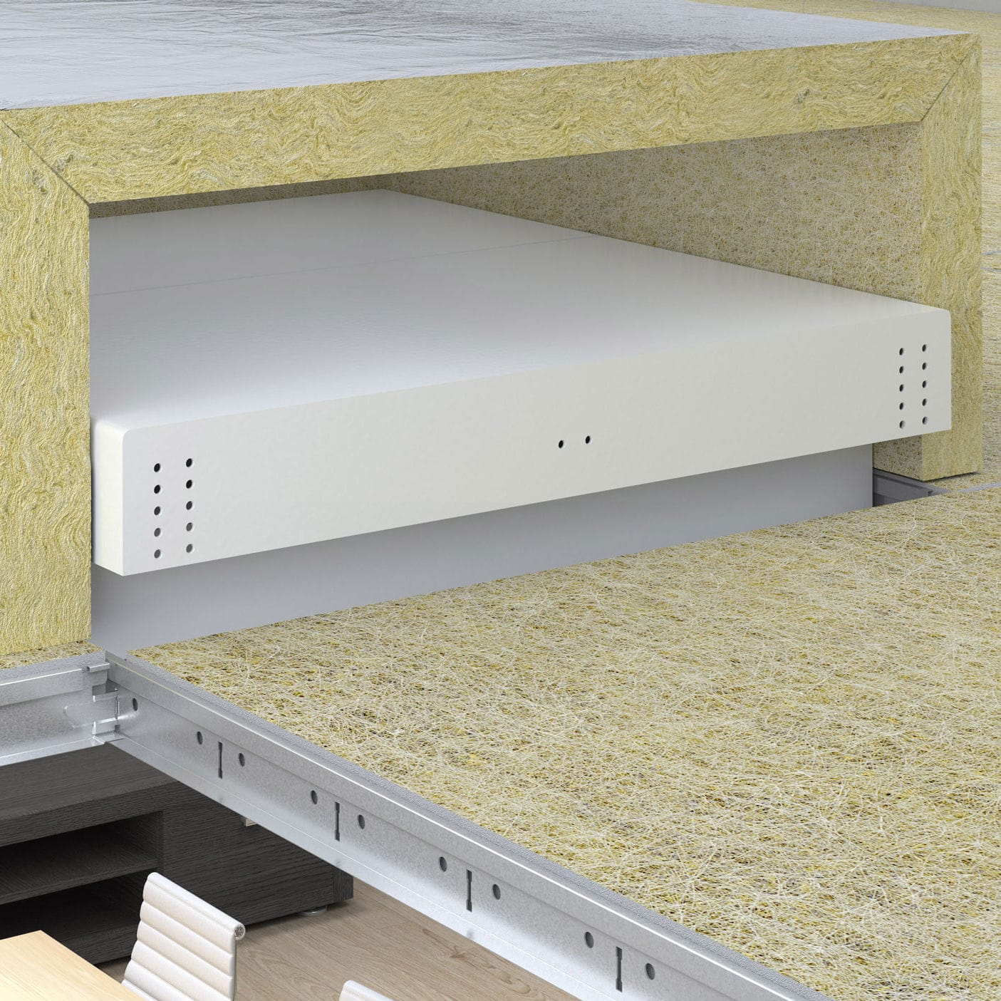 Schallisolierung - ROCKLUX® - ROCKFON - Steinwolle / Platten / Innenbereich