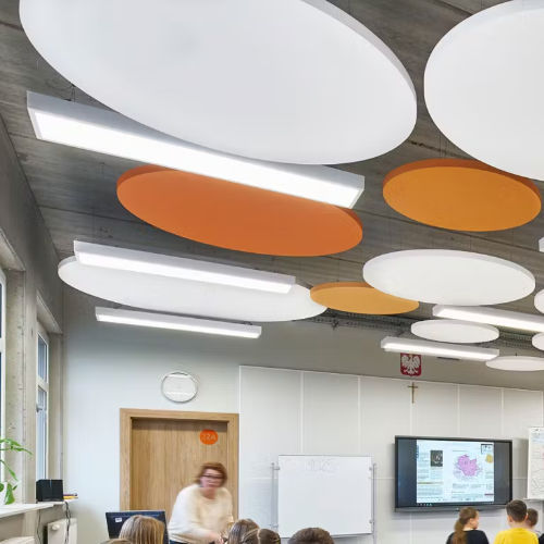 Akustik-Deckensegel - ECLIPSE® CUSTOMISED - ROCKFON - für Decke / Steinwolle / geometrisch