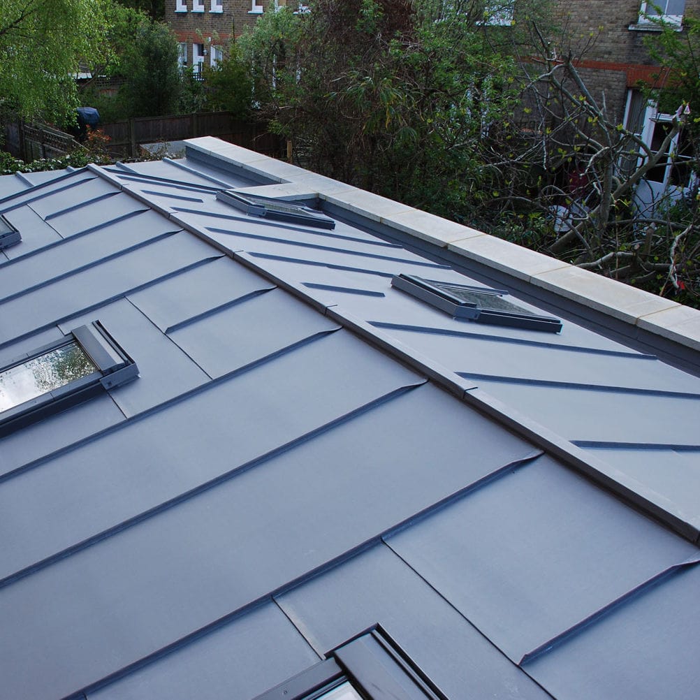 Zinkdach - RICHMOND - Peters Roofing - Metalloptik / Stehfalz / plan